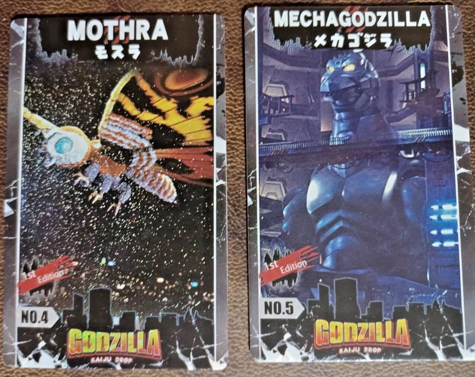 Limited Edition round 1 GODZILLA KAIJU DROP CARD COMPLETE SET #1-#10 ...