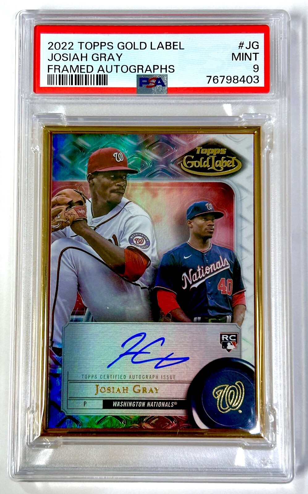 2022 Topps Gold Label - Framed Autographs Gold #FA-JG Josiah Gray /1 ...