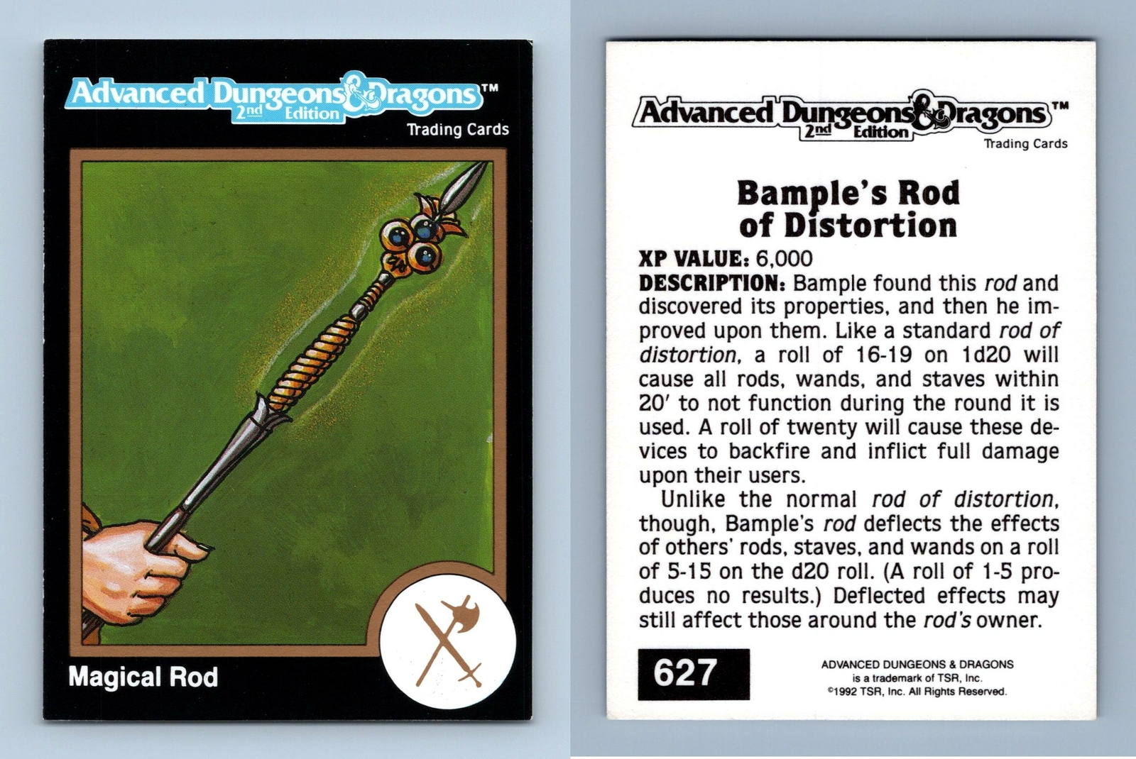 Magical Rod #627 Advanced Dungeons & Dragons 1992 TSR Trading Card | eBay