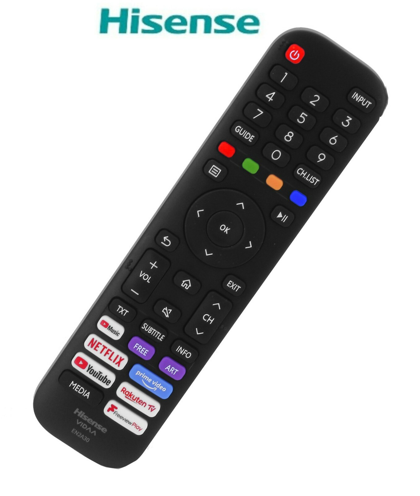 Genuine Hisense EN2A30 VIDAA Remote Control Youtube, Netflix ...