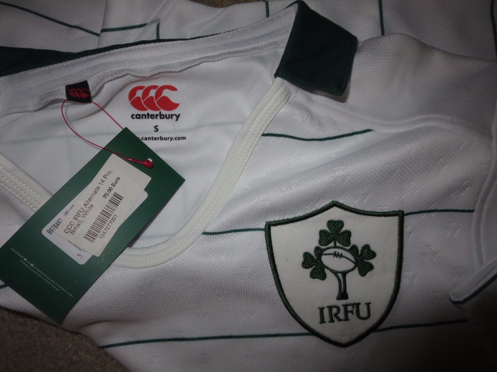 Ireland IRFU Rugby Canterbury CCC Jersey Top Kit SM S NEW | eBay