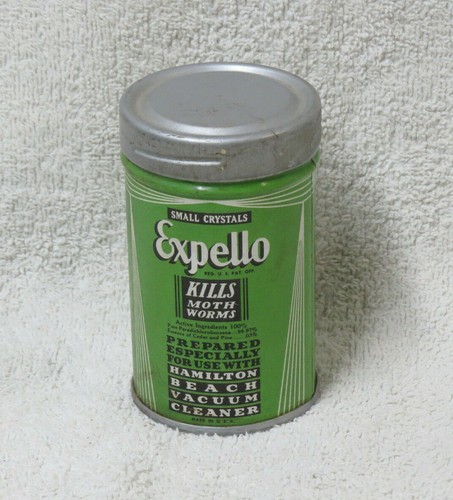 Vintage Expello Tin - Kills Moths Worms, 1940s/50s Twist-Lock Top - FUN ...