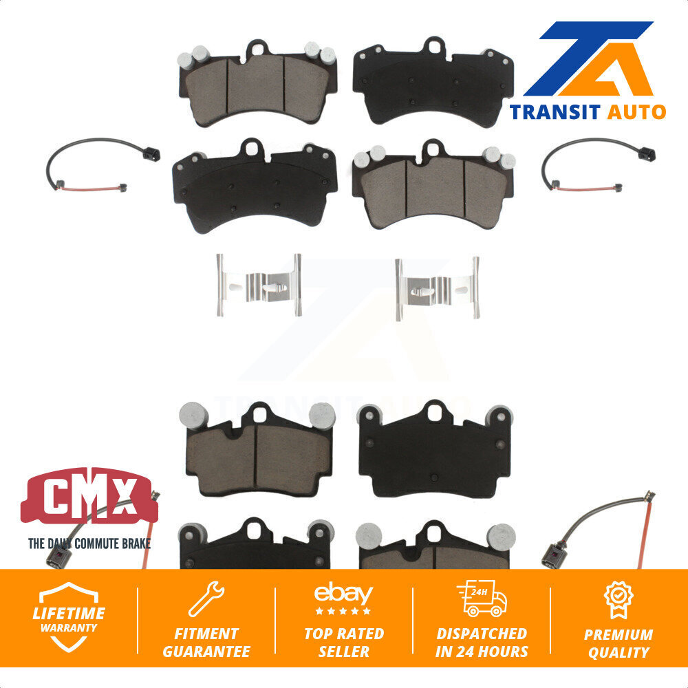 Front Rear Ceramic Disc Brake Pad Wear Sensor Kit For Audi Q7 ...