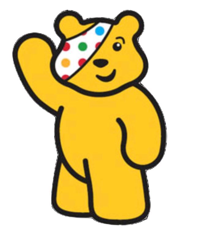 Pudsey the bear children in need iron on, patch, heat transfer for t ...