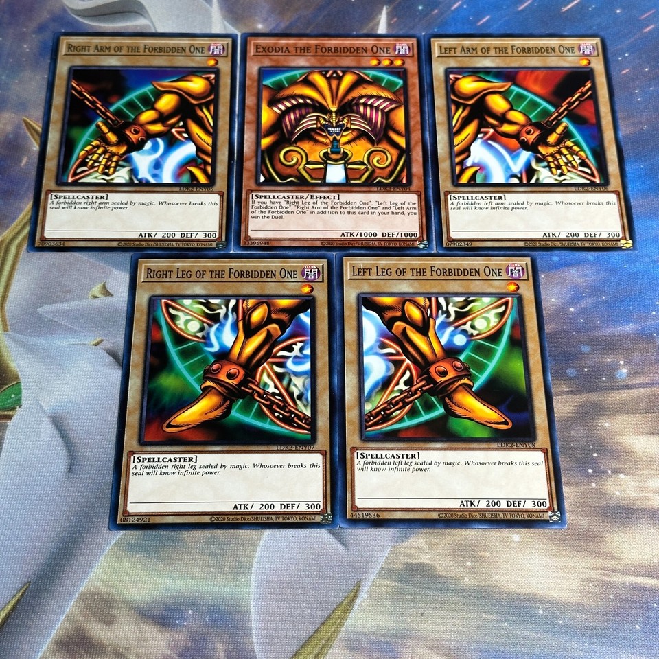 YUGIOH TCG! COMPLETE 5 Card Exodia the Forbidden One Set LDK2 Common NM ...
