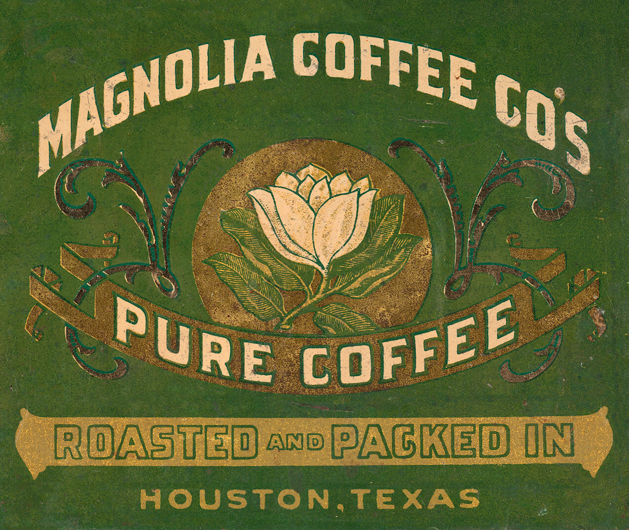 MAGNOLIA COFFEE CO'S PURE COFFEE ADVERTISING METAL SIGN | eBay