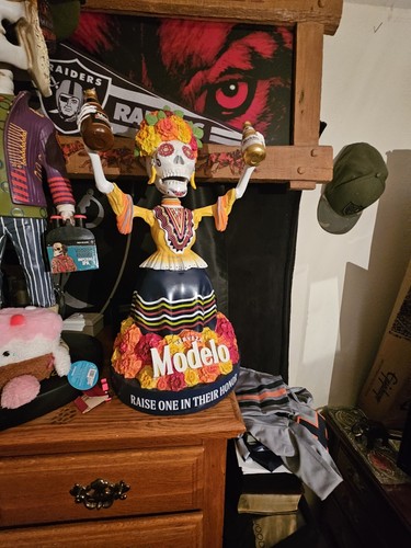 Modelo Beer Day Of The Dead Giant Bobblehead Statue RARE 24" tall rare ...