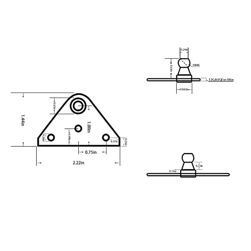 10mm Ball Studs Bracket with Bracket Raw Steel,Gas Spring Mounting | eBay