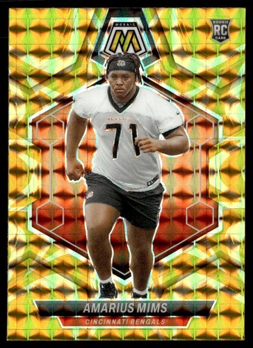 2024 Panini Mosaic Yellow Prizm Amarius Mims Rookie Cincinnati Bengals ...