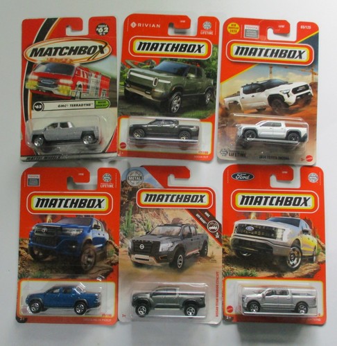 LOT OF 6 MATCHBOX MODERN PICKUPS TRUCK FORD TOYOTA GMC NISSAN | eBay