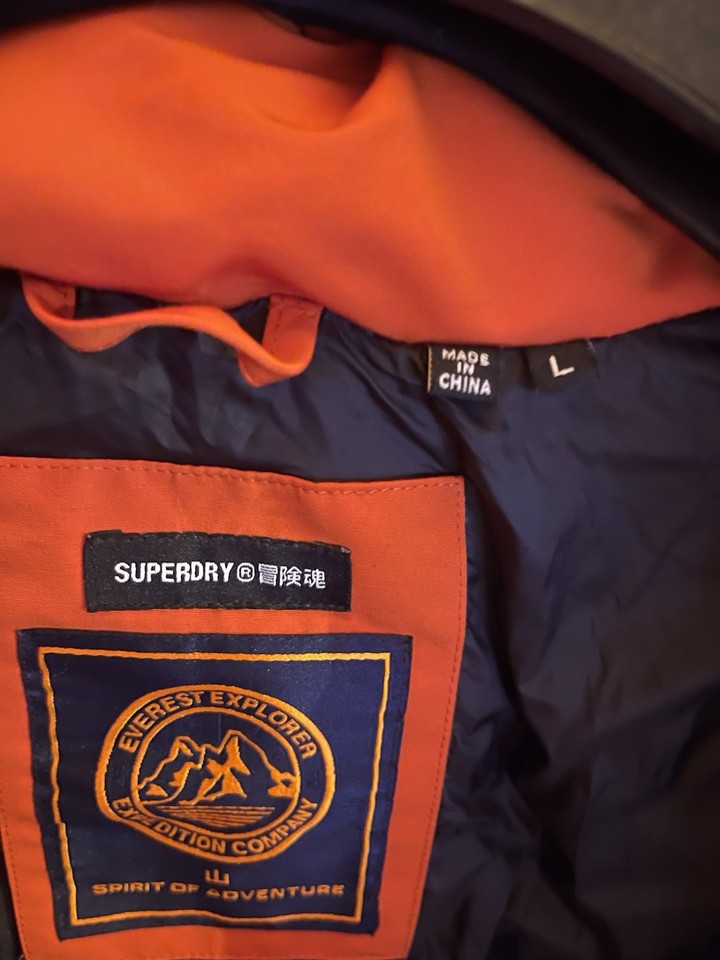 Superdry Men's Everest Explorer Jacket Size Large Orange | eBay UK
