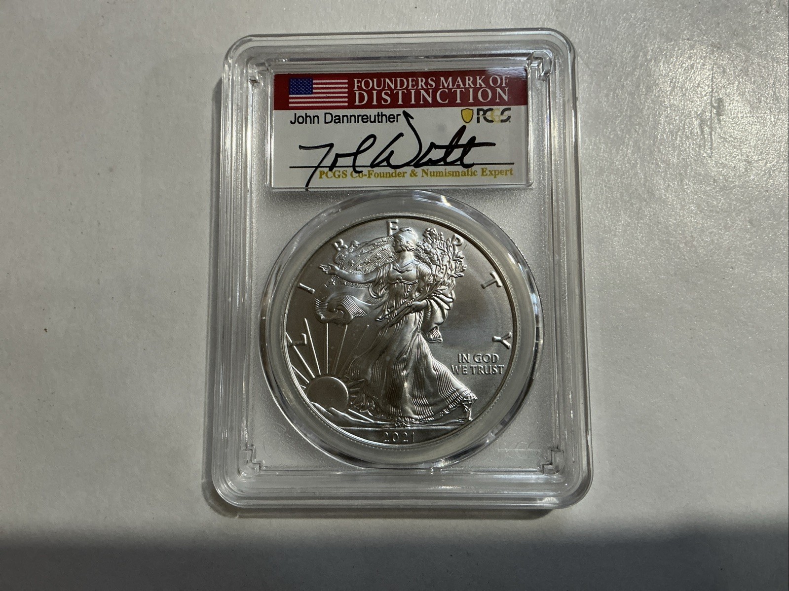 2021 S Silver Eagle T1 Emergency Issue PCGS MS70 FDOI FOUNDERS MARK ...