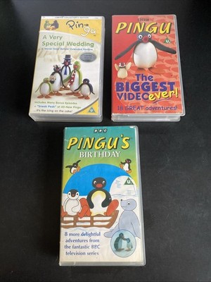 Pingu VHS Tape Bundle Special Wedding, Birthday, Biggest Video Ever ...