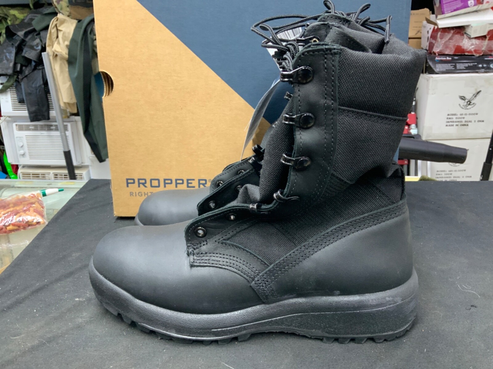 New Propper Black Hot Weather Boots size 7.5R NSN # 8430-01-515-400 | eBay