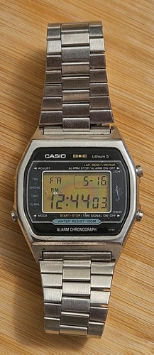 Casio H101 Marlin vintage Digital Watch Circa 1980 stainless steel orig ...