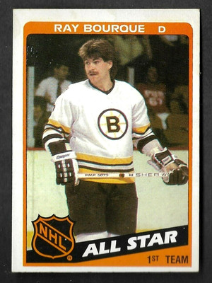 RAY BOURQUE 1983-84 TOPPS HOCKEY 1ST ALL STAR !!! CARD #157 NM BRUINS ...