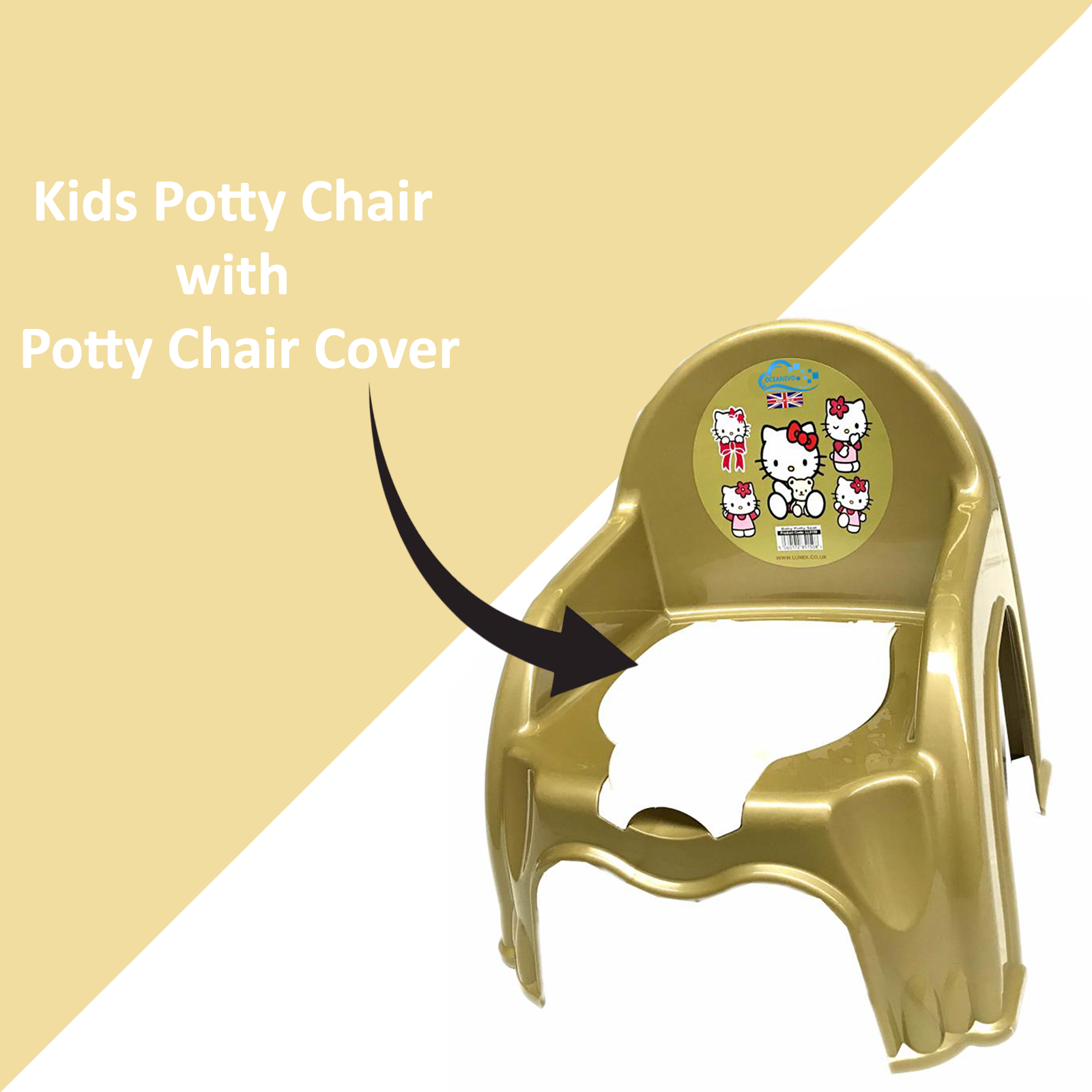 Children Potty Training Chair Kid Toddler Plastic Toilet Seat Handle ...