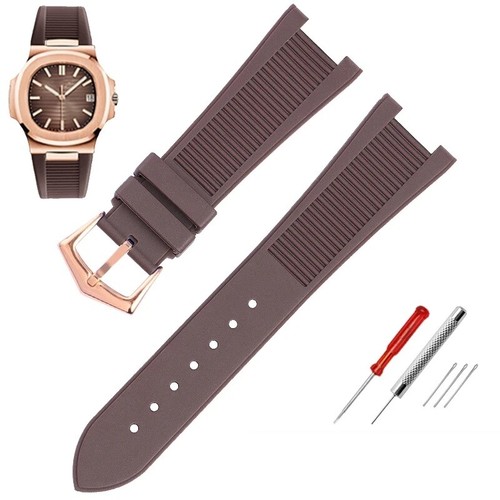 For Patek Philippe 5711 5712G Nautilus Rubber Silicone Watch Strap Band ...