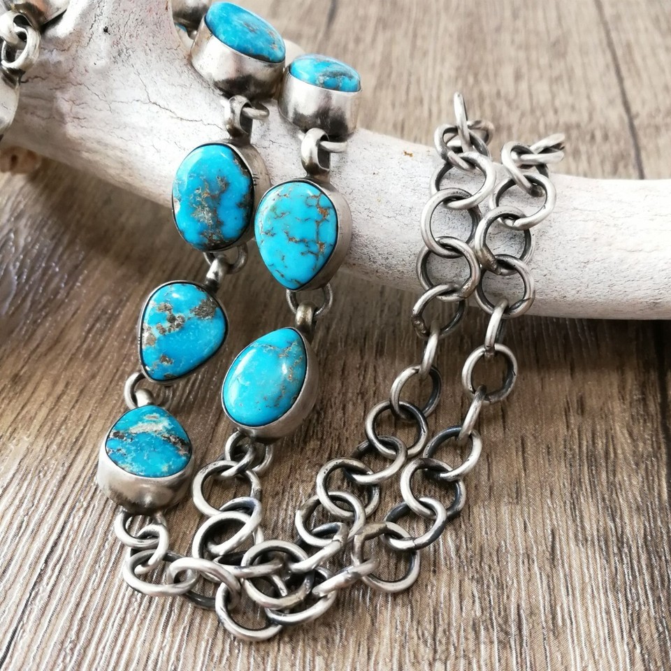 Native American Kathleen Chavez Sterling Silver Bluebird Turquoise ...