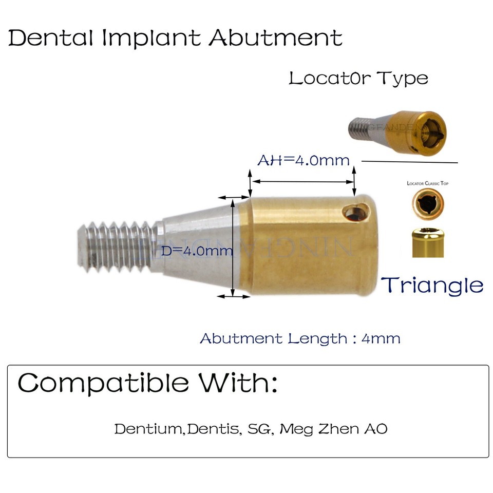Dentiumm MegaGen AO Overdenture Abutment Locator Screwdriver Male Cap ...