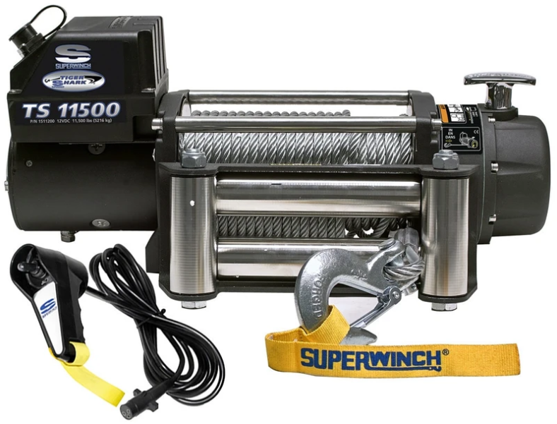 Superwinch Tiger Shark 11,500 lbs Pull Rating 12V Gear Ratio 218:1 ...