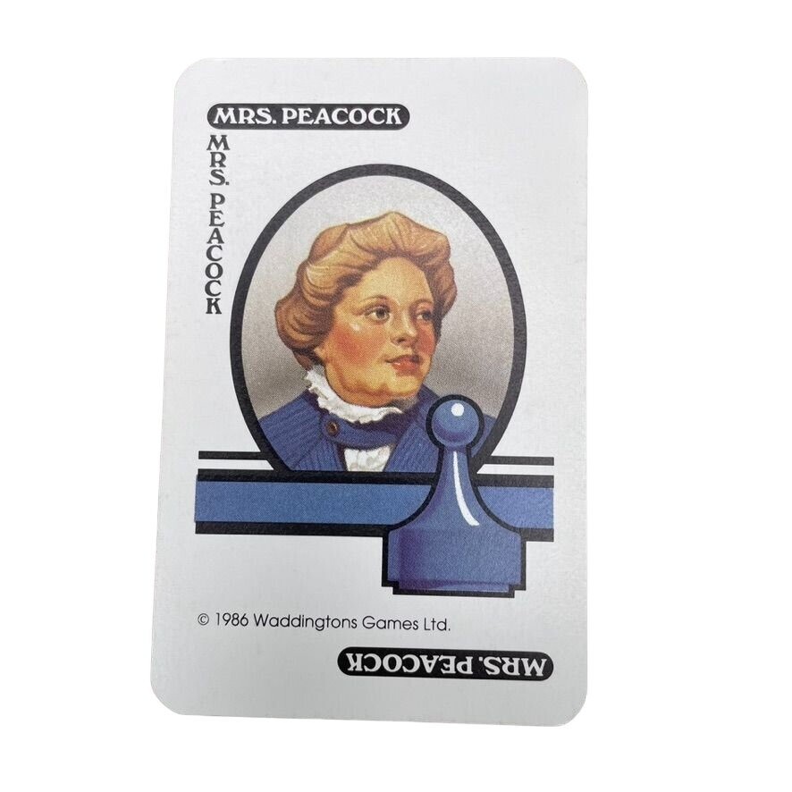 Characters Mrs Peacock Card