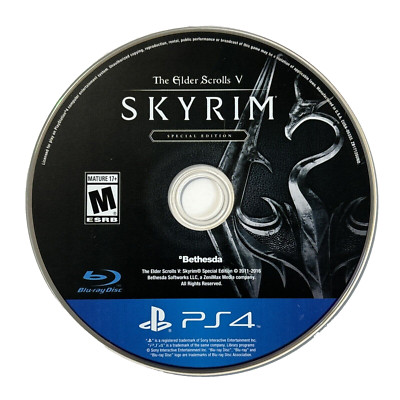 Elder Scrolls V: Skyrim Special Edition (PlayStation 4, 2016) Disc Only ...