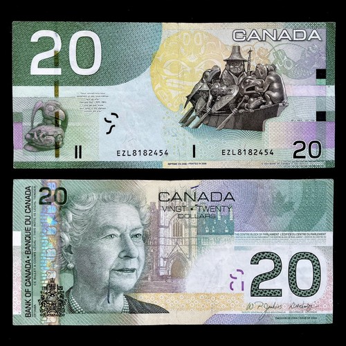 2004 Canada 20 Twenty Dollar Bill Banknote Old Paper Money Circulated ...