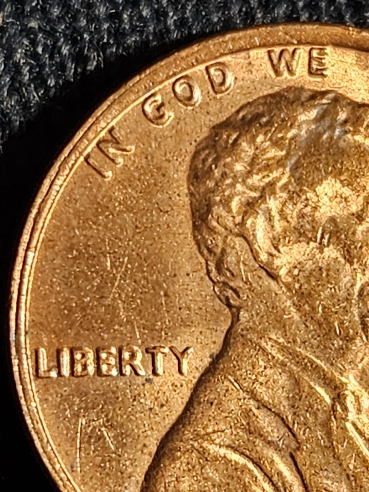 1982 Penny Errors NMM, Struck Off Center,Letters On Rim, Date, 3.1g ...