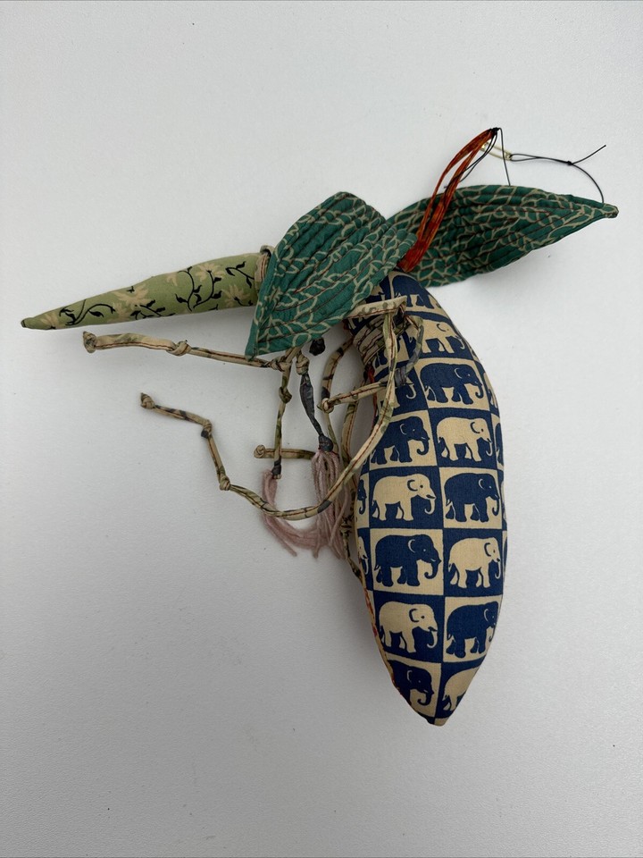 Vintage Handmade Mosquito Stuffed Plush Country Patchwork Quilt Doll ...