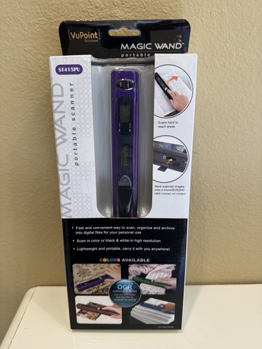 VuPoint Solutions Magic Wand Portable Hand Held Scanner Purple New ...