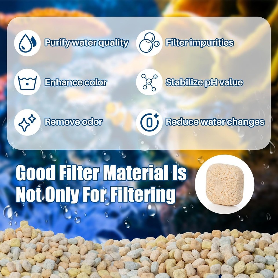 Aquarium Bio Filter Media - 300G Ceramic Rings Balls, Porous Bio Media ...