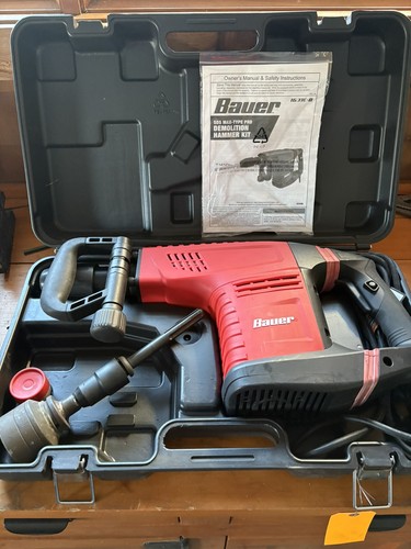 Bauer 1631E-B 12.5A SDS Max Type Pro Demolition Hammer with 2 1/8 ...