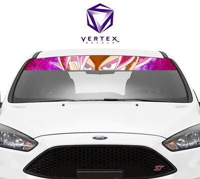 Goku Black DBZ Anime Sunstrip Windshield Wrap Banner Decal Premium 3M ...