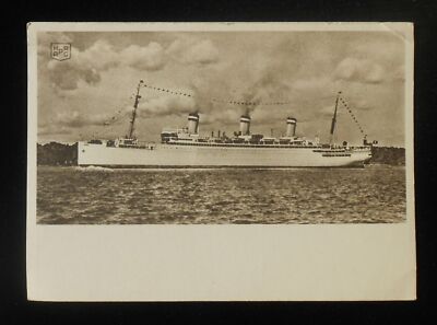 1930s SS Reliance Ocean Liner Hamburg-Amerika Line Gutted by Fire 1938 ...