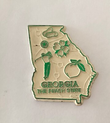Atlanta Peach State Map Rubber Fridge Magnet Y03 | eBay