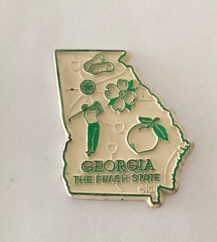 Atlanta Peach State Map Rubber Fridge Magnet Y03 | eBay