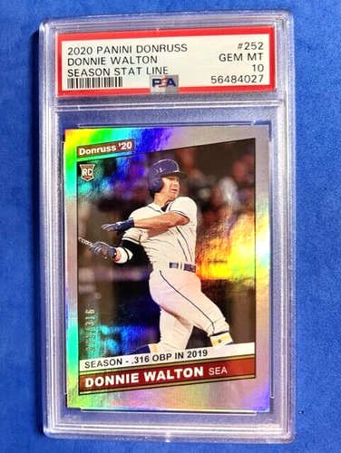 Donnie Walton 2020 Panini Donruss Season Stat Line RC /316 PSA 10 ...