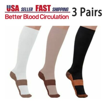 Best Copper Compression Socks 20-30mmHg For Men Women Medical Running ...