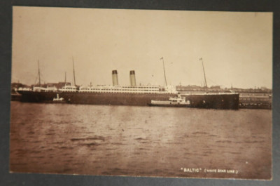 Baltic White Star Line Postcard Steamship RPPC Ocean Liner National ...