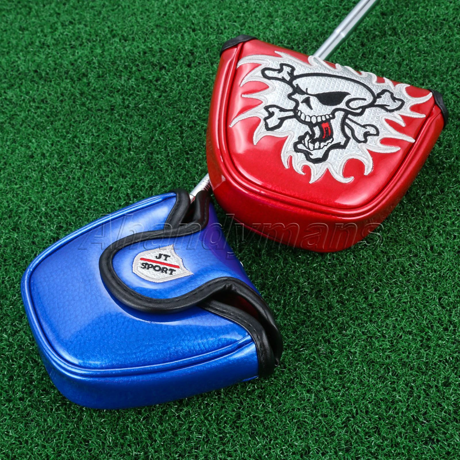 Cool Skull Pattern Mallet Style Golf Putter Head Cover Magnetic Putter ...