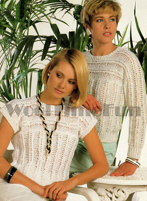 Knitting Pattern Women's Summer Cable Design Sweater sleeveless Or Long ...