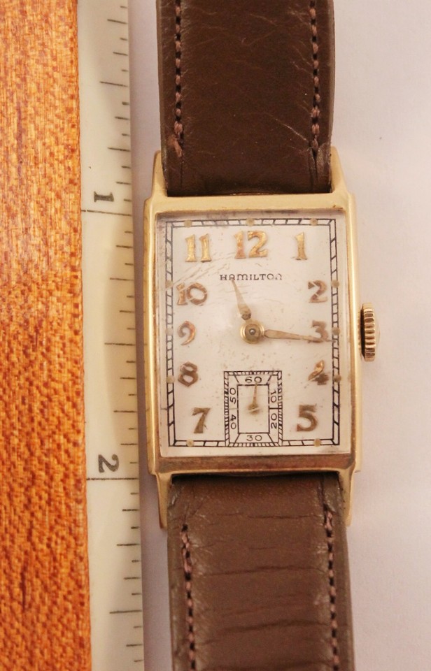 Vintage Hamilton Mens Tank 14K Gold Manual Watch 19 Jewels | eBay