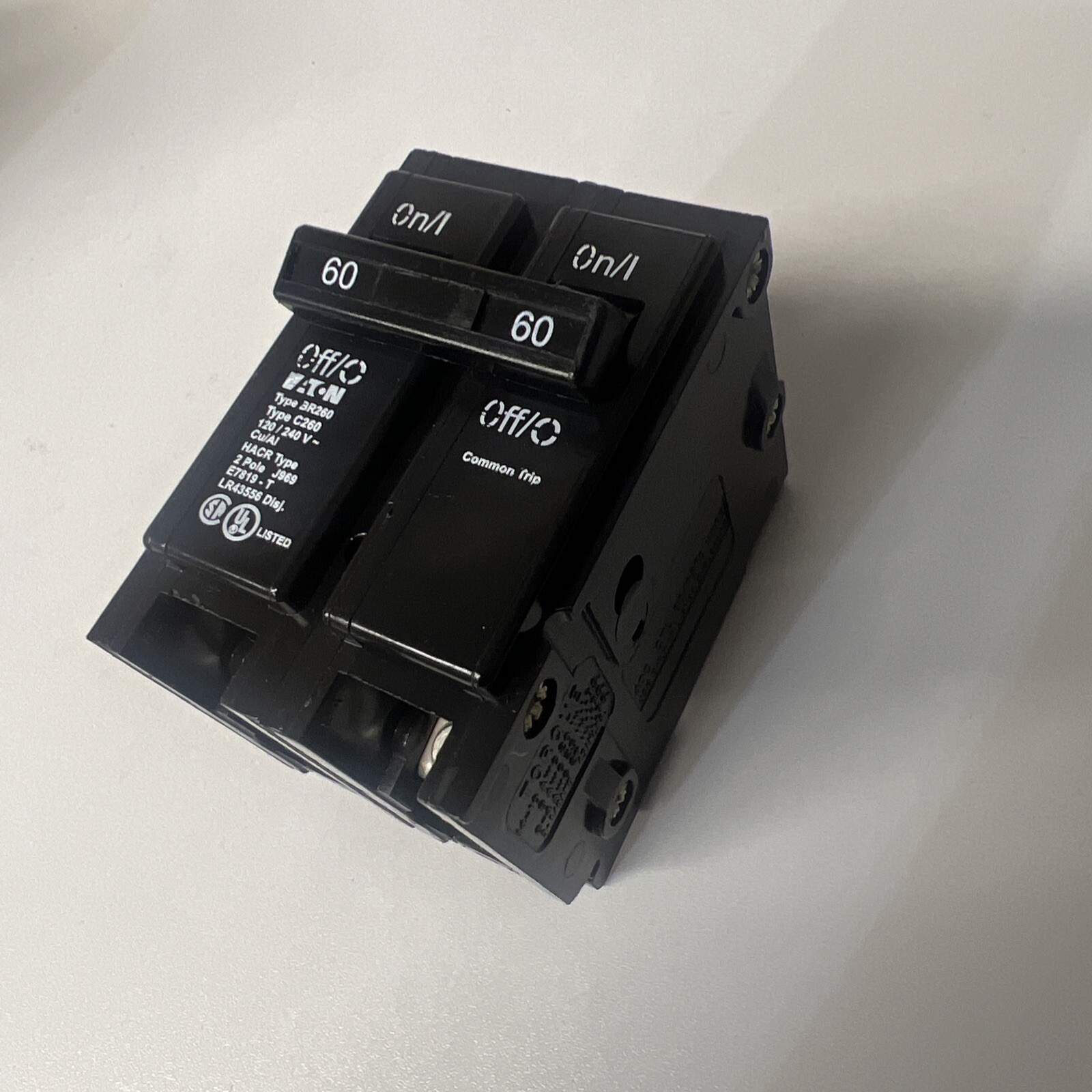 Used Eaton BR260 60 Amp 2 Pole 120/240V C260 Plug in Circuit Breaker | eBay