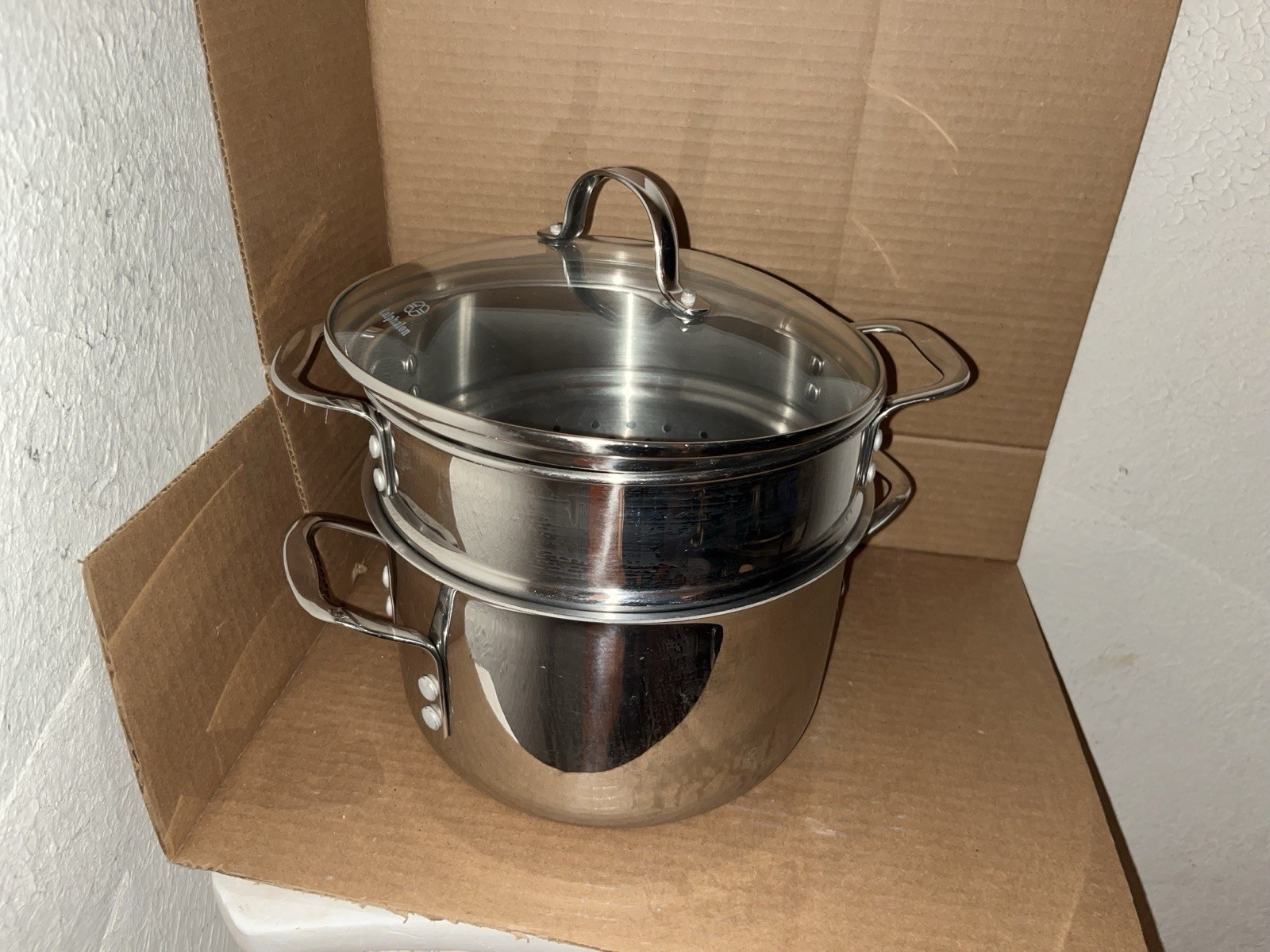 Calphalon 6Qt 8606 Stainless Stock Pot W/Lid Streamer Insert | eBay
