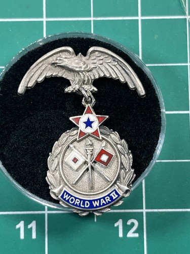 WWII Son in Service Signal Corps Pin Mothers Sweetheart Pin Sterling | eBay