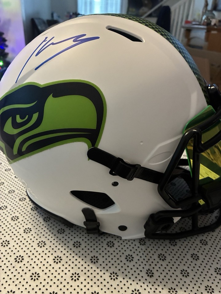 Kenneth Walker Authentic Autographed Seahawks Lunar Helmet with COA ...