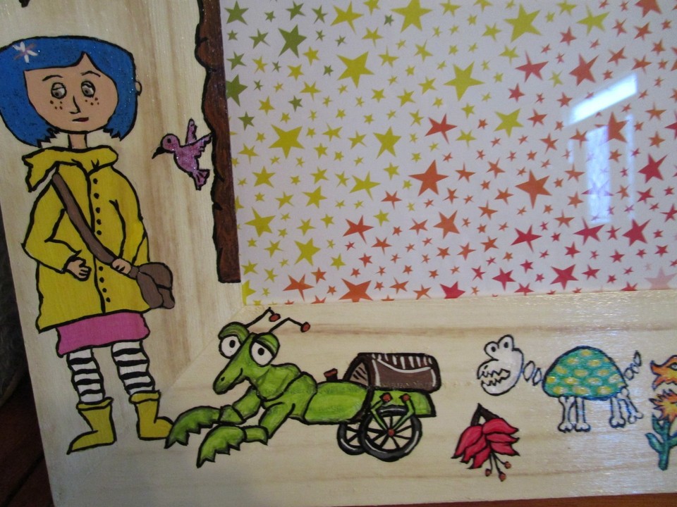 Coraline Fan Art Handmade One of a kind Painted 8x10 Photo Frame | eBay