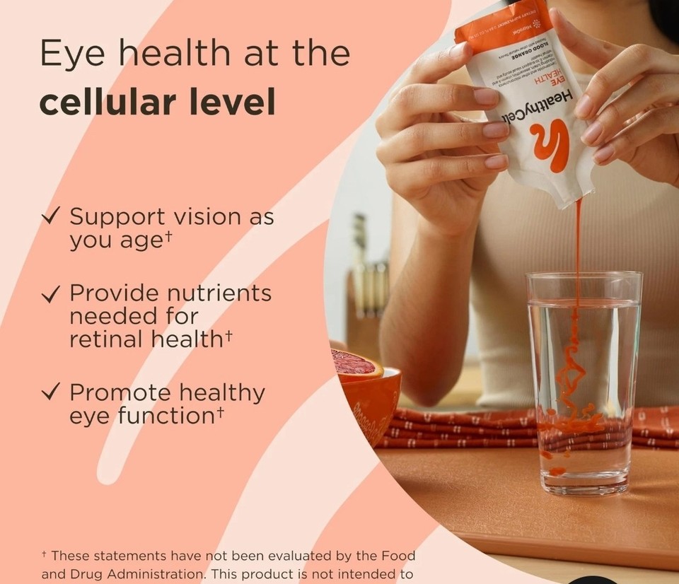HealthyCell Eye Health Daily Micro Gel Supplement - 30 Packets Blood Orange | eBay