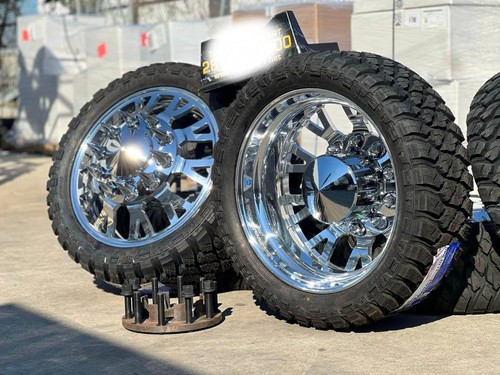 24” CUSTOM CUT ALCOA WHEELS FOR FORD CHEVY GMC RAM DUALLY TRUCKS W ...